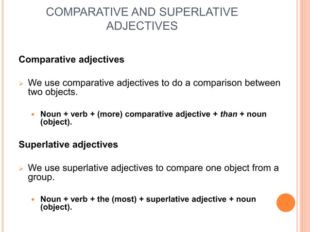 Grammar comparatives | PPTX