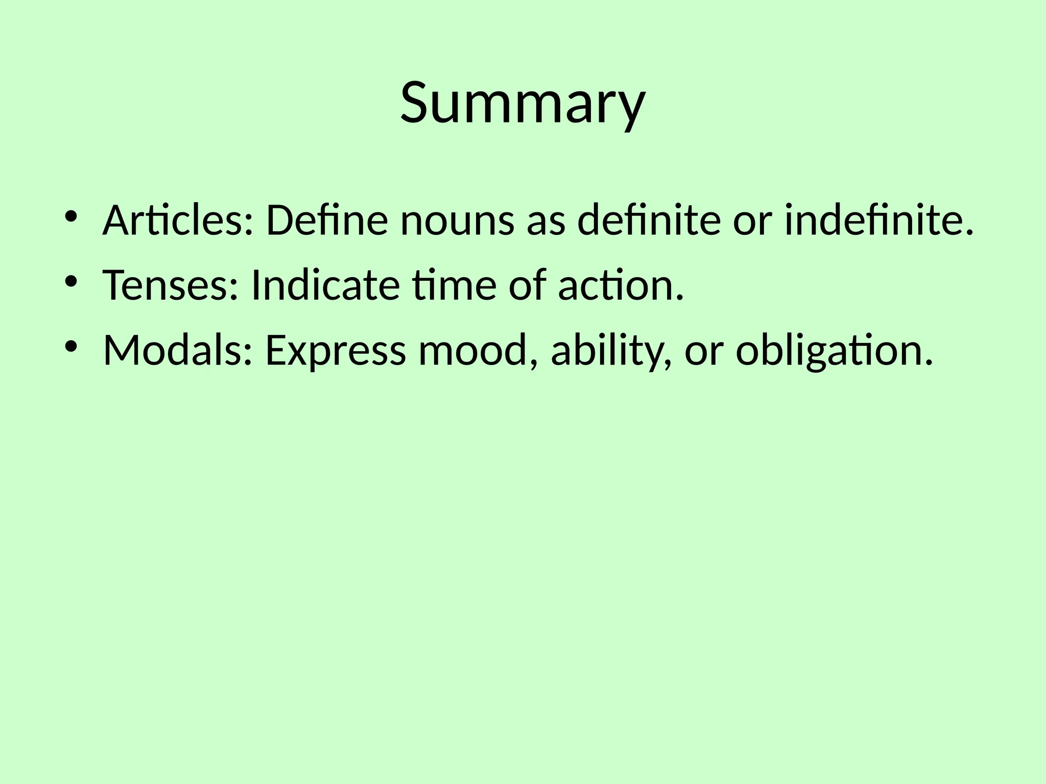 Grammar and Usage (tenses,modal verbs,articles) | PPTX