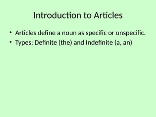 Grammar and Usage (tenses,modal verbs,articles) | PPTX