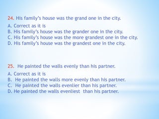 Grammar Exercises | PPTX