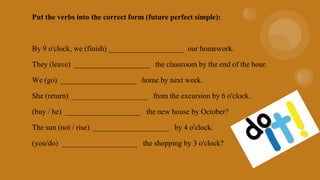 Grammar Exercises - Future | PPT