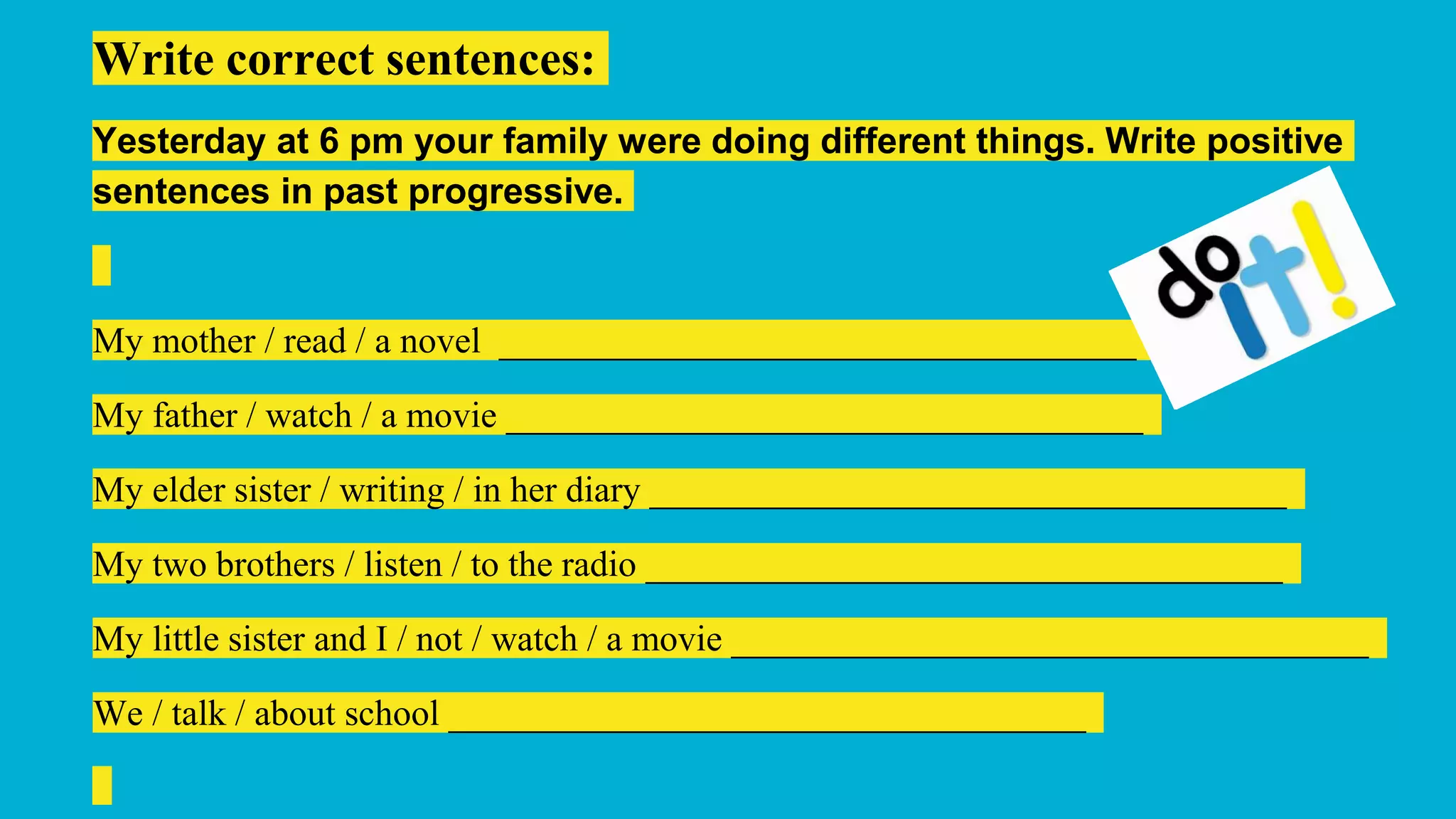 Grammar exercises past | PPTX