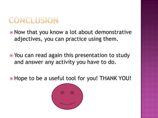Demonstrative adjectives | PPSX