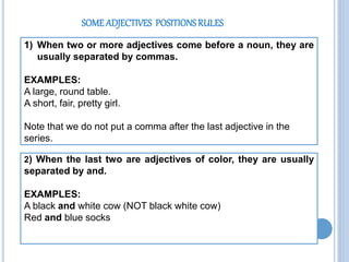 Possition adjectives | PPTX