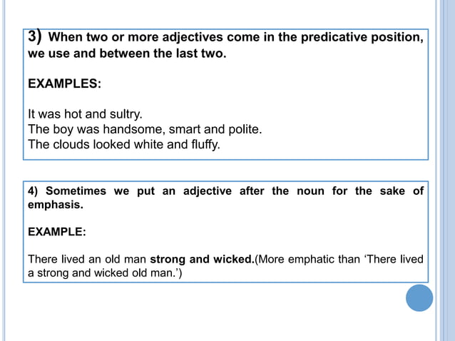 Adjectives position | PPT | Free Download