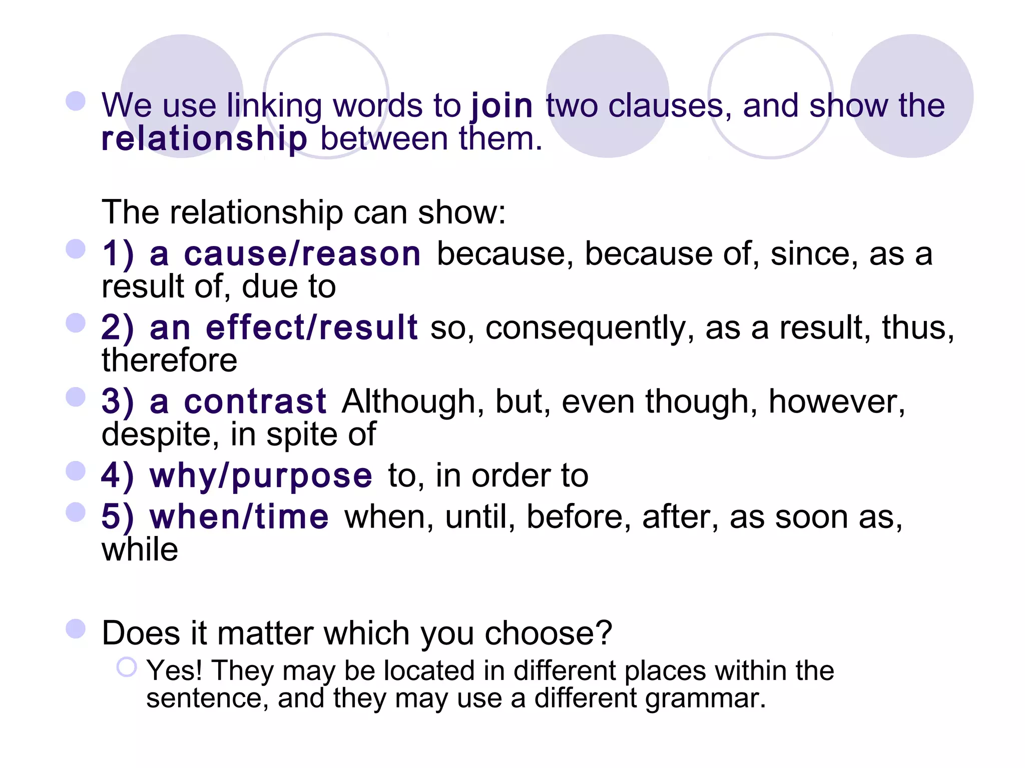 Grammar for pet LINKING | PPT