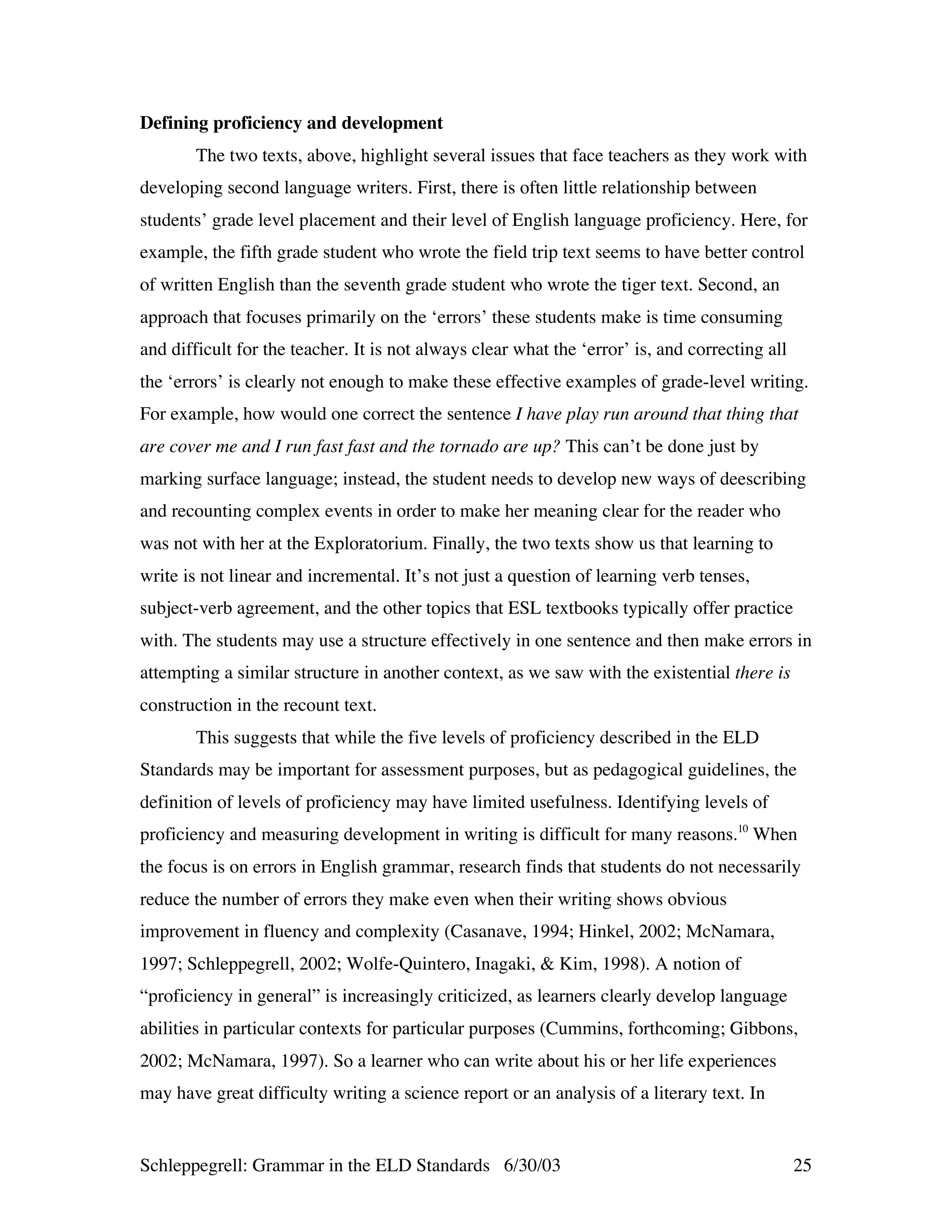 Grammar for writing academic language and the eld standards | PDF ...