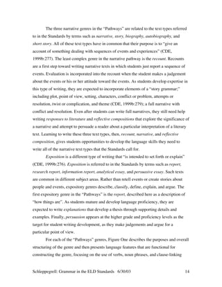 Grammar for writing academic language and the eld standards | PDF ...