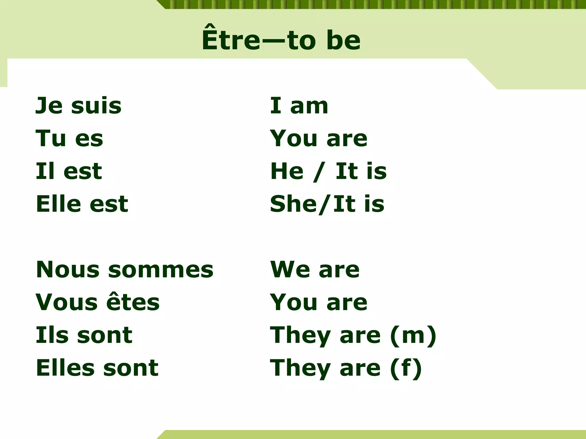 French Grammar(For Beginners) | PPT