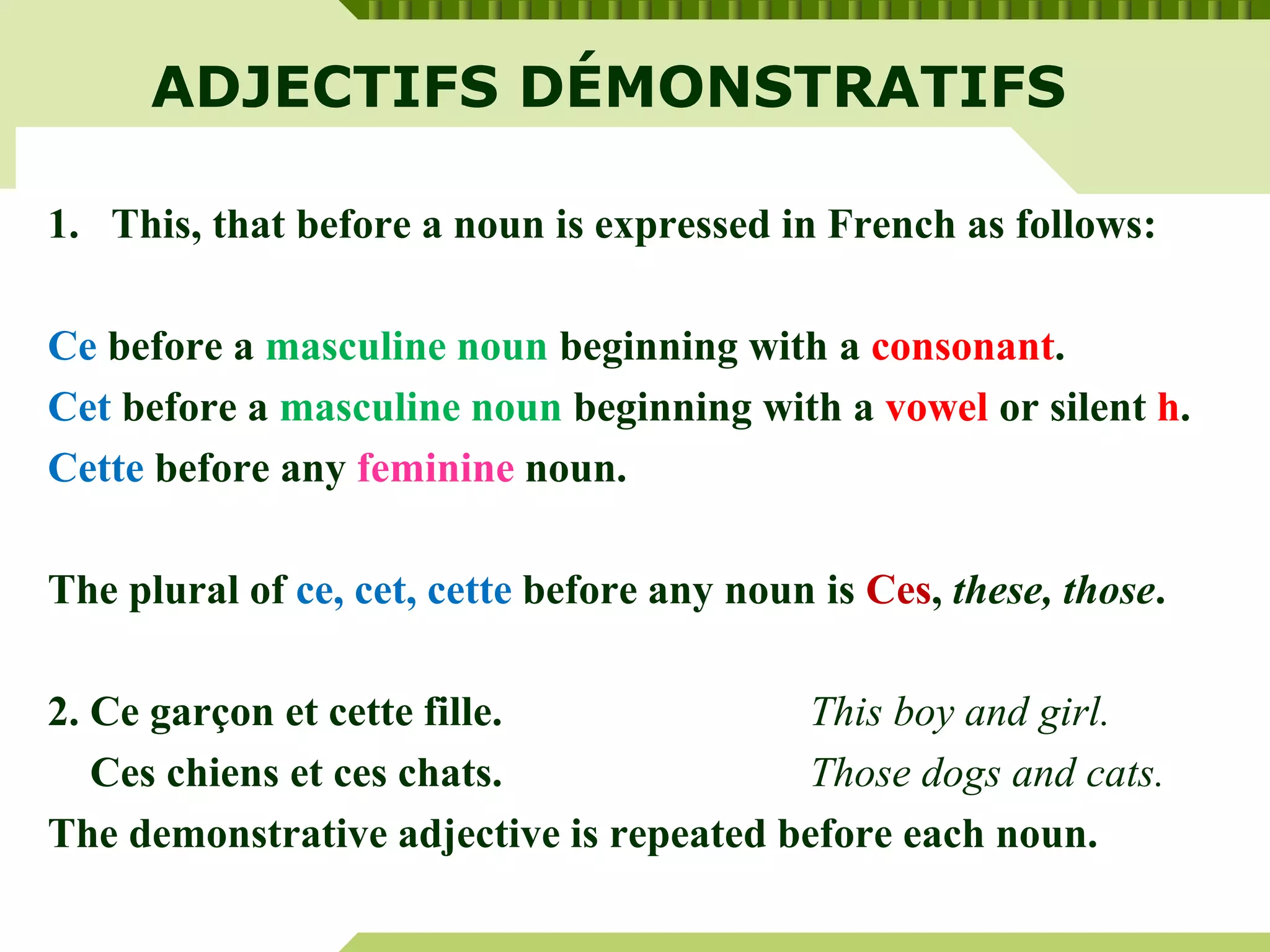 French Grammar(For Beginners) | PPT
