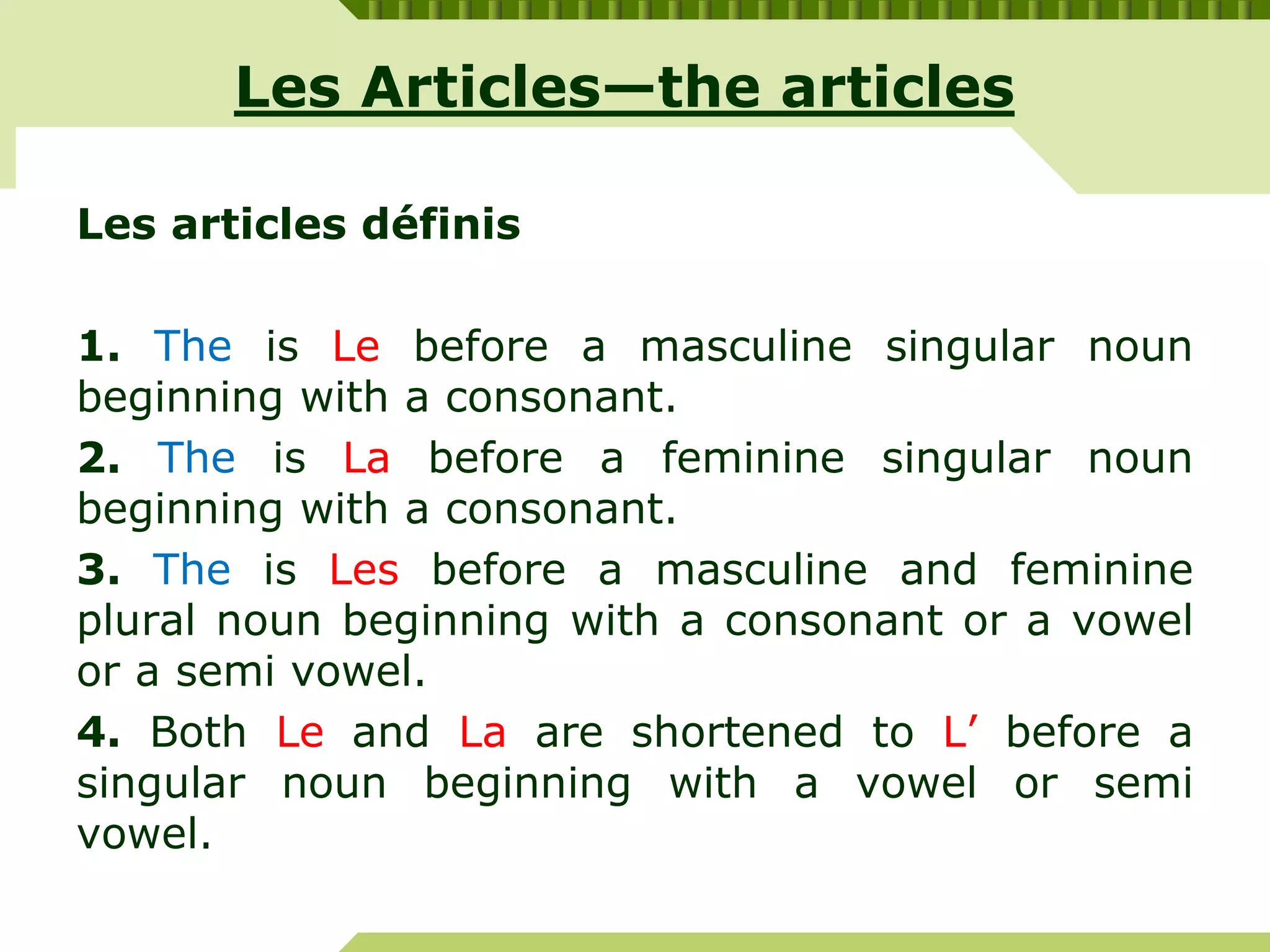 French Grammar(For Beginners) | PPT