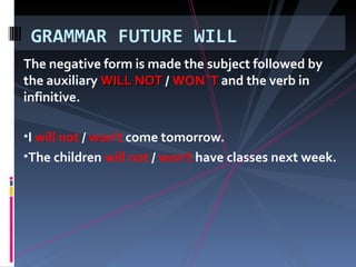 Grammar future will | PPT