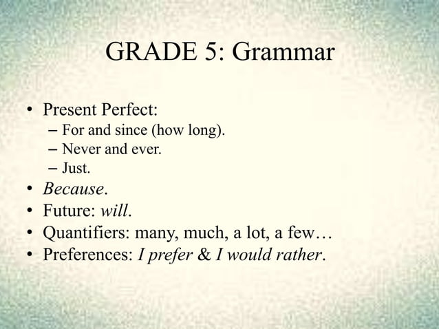 Grammar Grade 5 | PPTX | Programming Languages | Computing