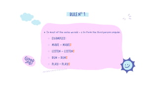 Simple present third person singular rules | PDF