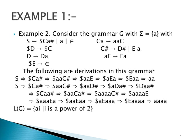 Grammar generated by language iii | PPTX | Programming Languages ...