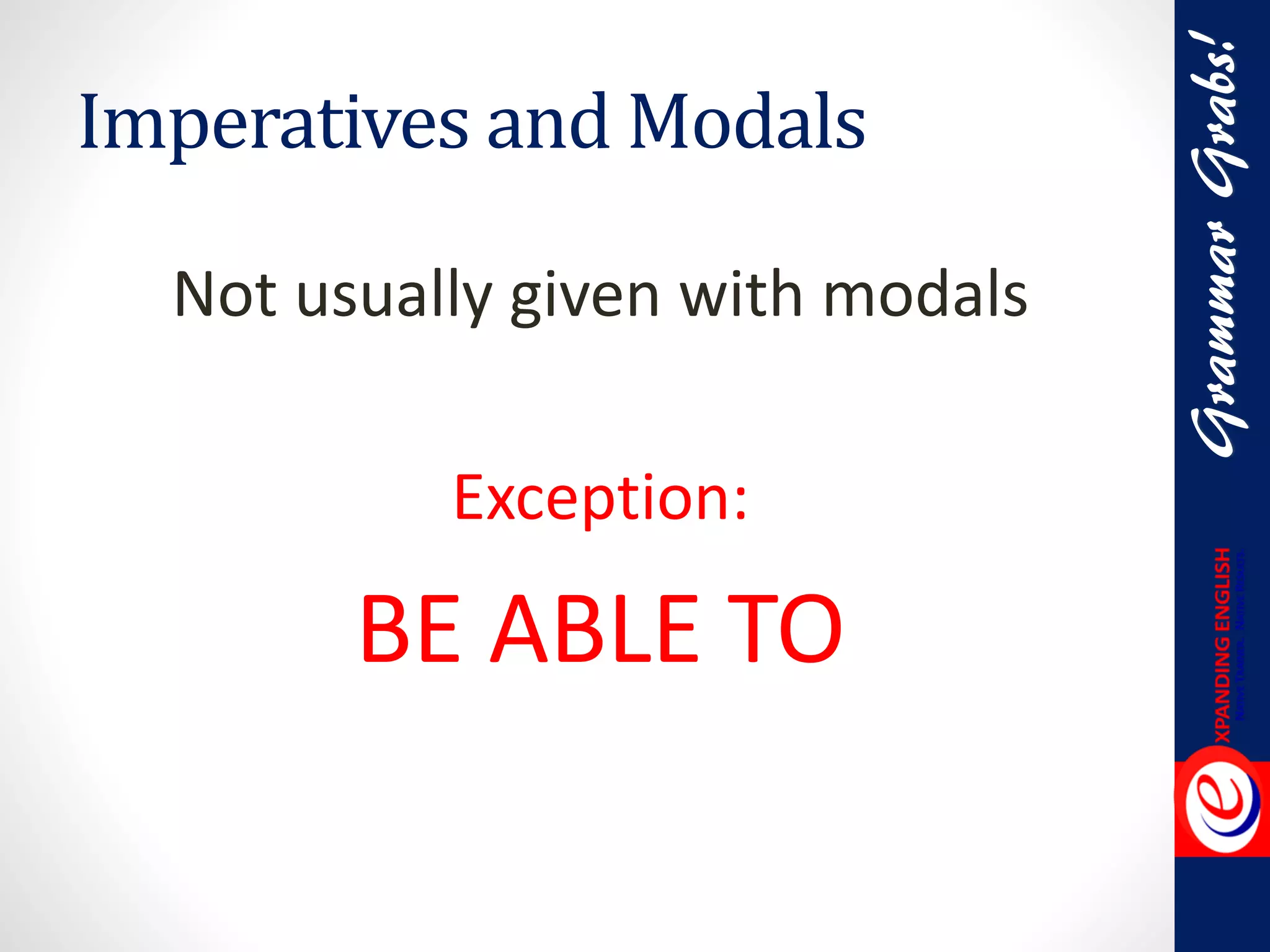 Grammar Grabs - Imperatives | PPT