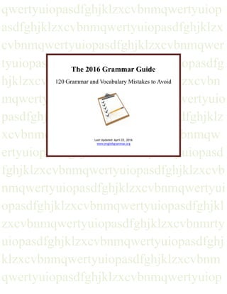 The 2016 Grammar Guide | PDF