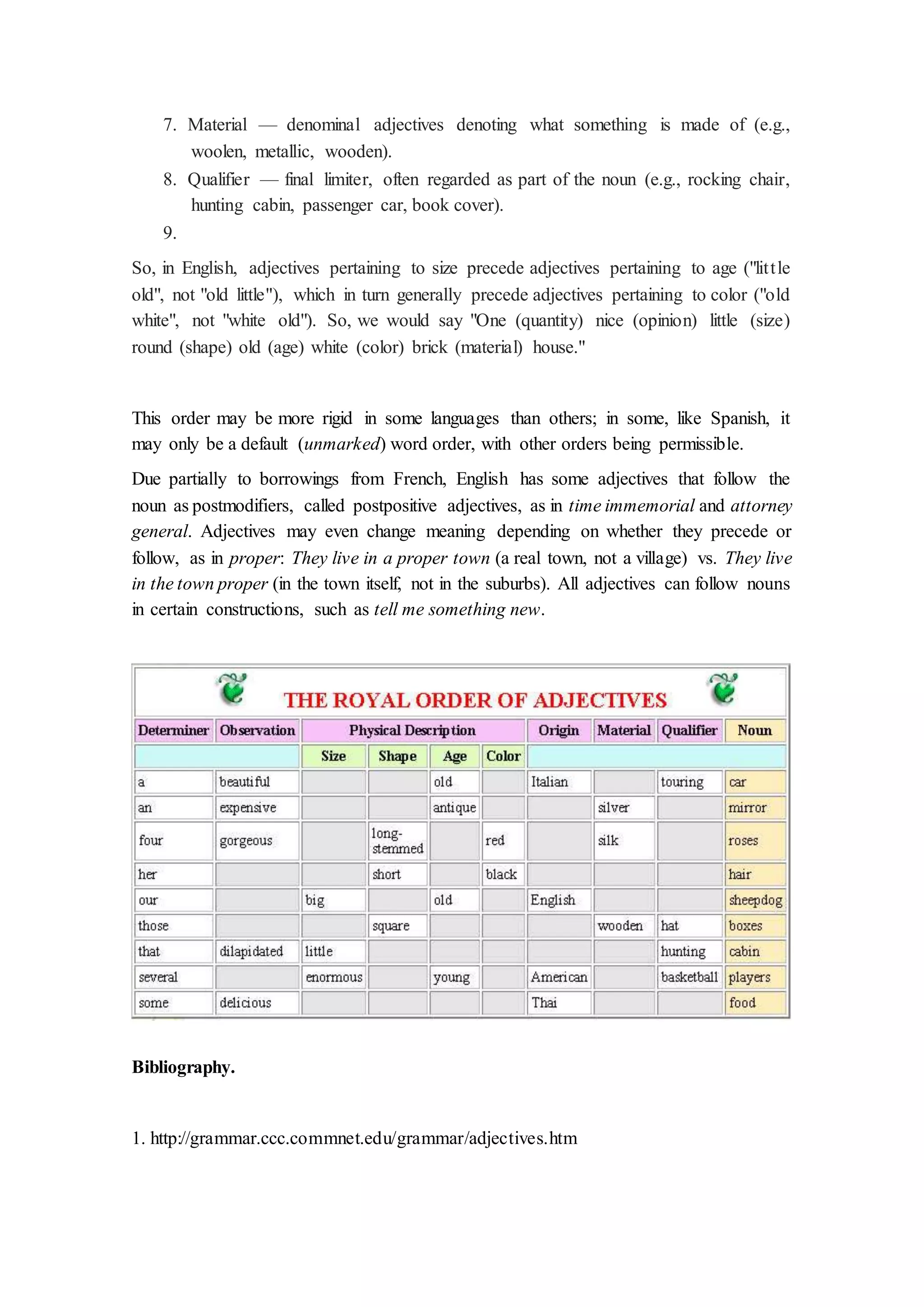 Grammar hmrk 1 adjectives | DOCX