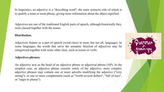 Grammar hmrk 1 adjectives | PPTX