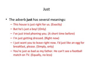 Grammar ii adverbs and adjectives | PPT
