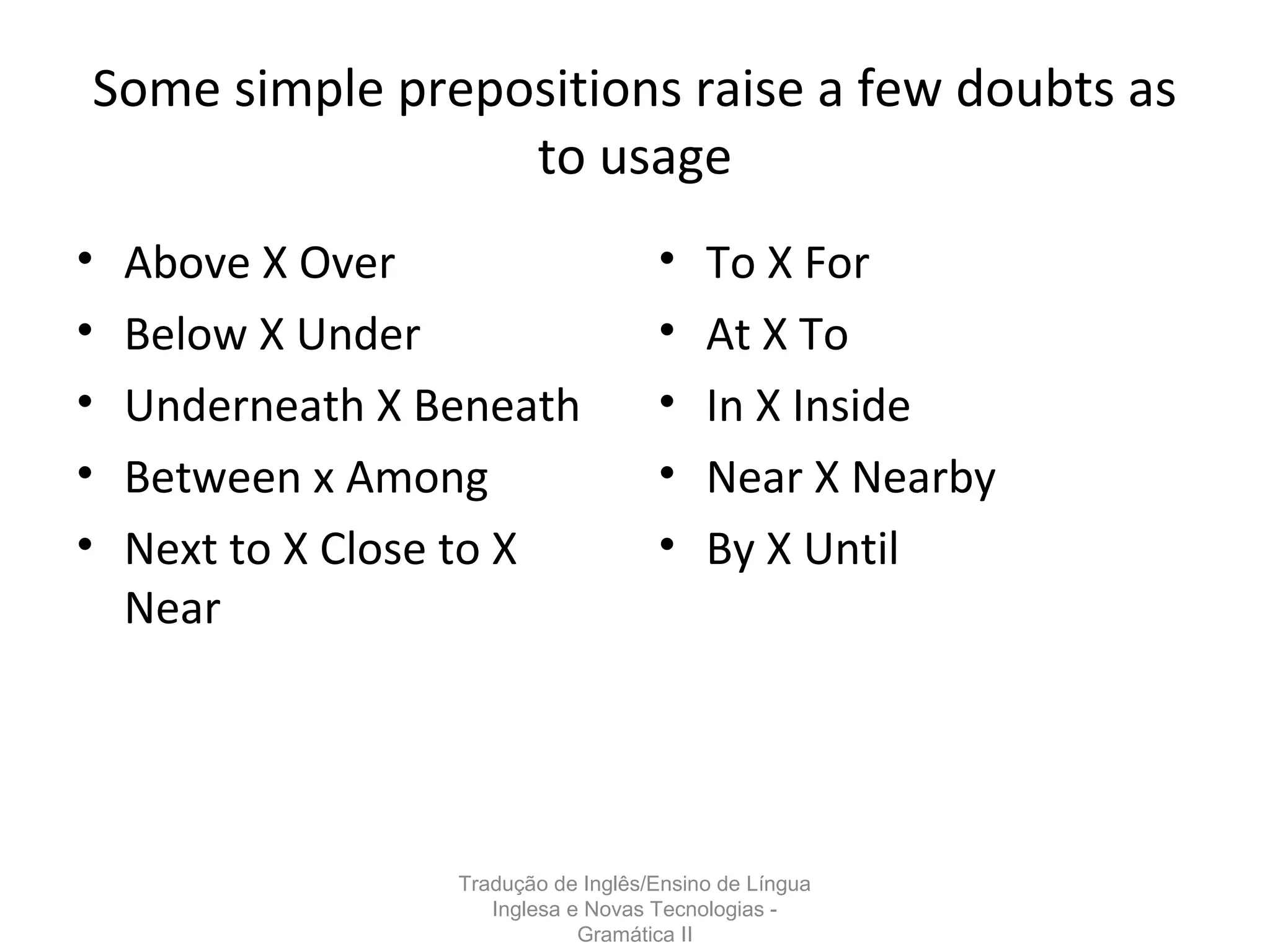 Grammar ii prepositions and conjunctions | PPT