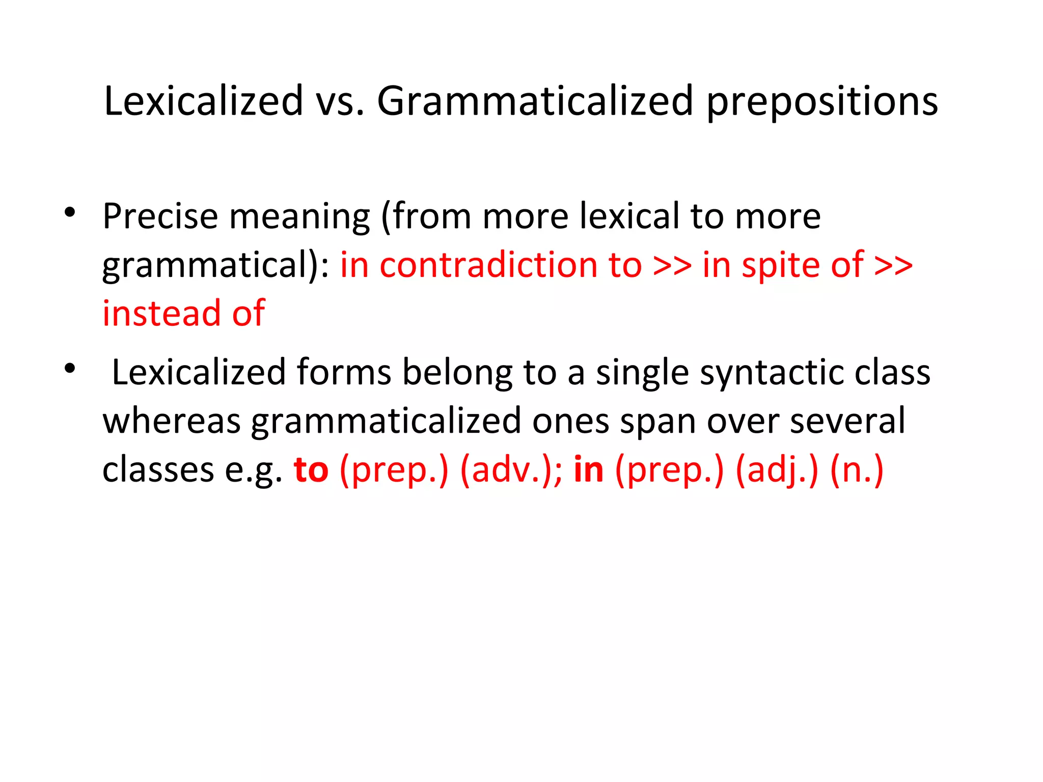Grammar ii prepositions and conjunctions | PPT