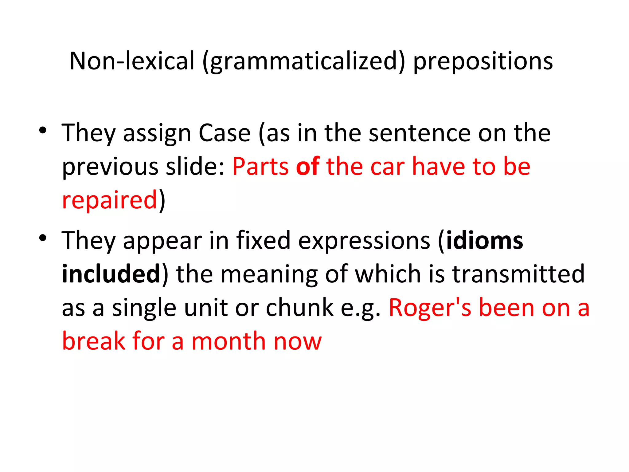 Grammar ii prepositions and conjunctions | PPT