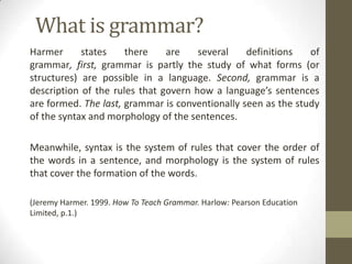 Grammar Course Introduction | PPTX