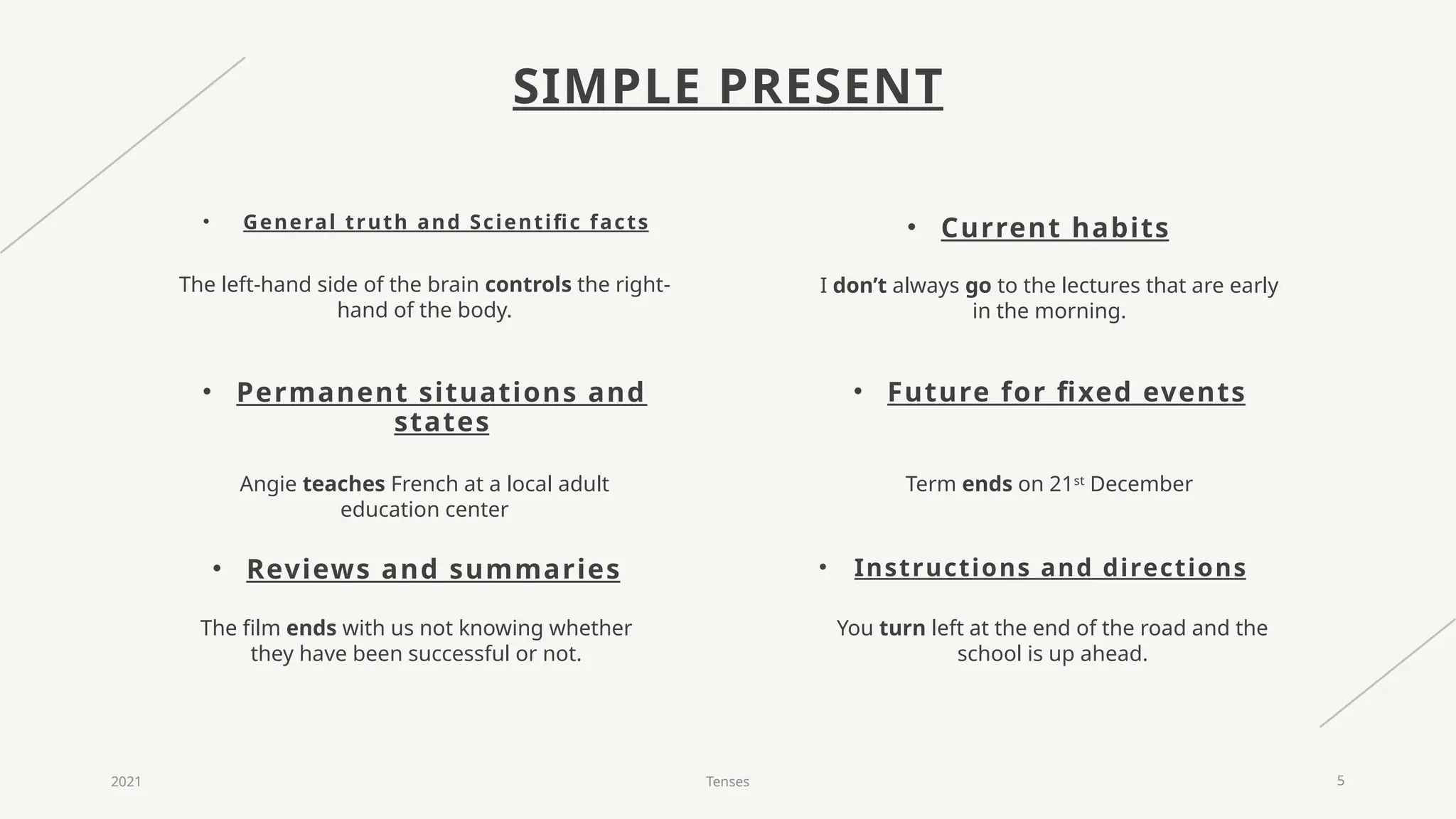 Grammar lesson tenses in grammar english | PPTX