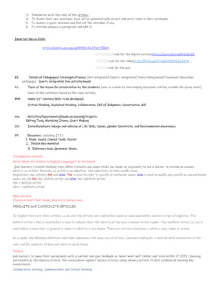 Grammar lesson plans | DOCX