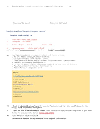 Grammar lesson plans | DOCX