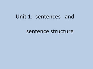 Grammar lessonssentences | PPT