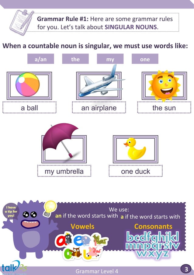 Grammar level 4 unit 1_lesson 2_countable and uncountable nouns | PPT