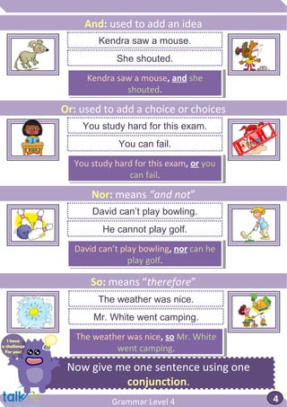 Grammar level 4 unit 8_lesson 2_compound sentences | PDF
