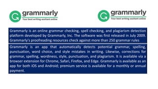 Grammarly for University Students | PPTX | Technology & Computing