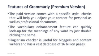 Grammarly An Overview Pptx