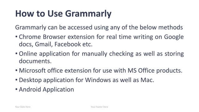 Grammarly: An overview | PPTX
