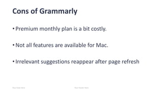 Grammarly: An overview | PPTX