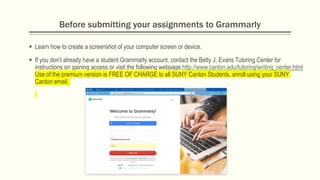 Grammarly Registration & Use Instructions | PPT