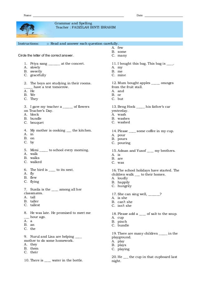 Grammar Mcq Grammar Mcq