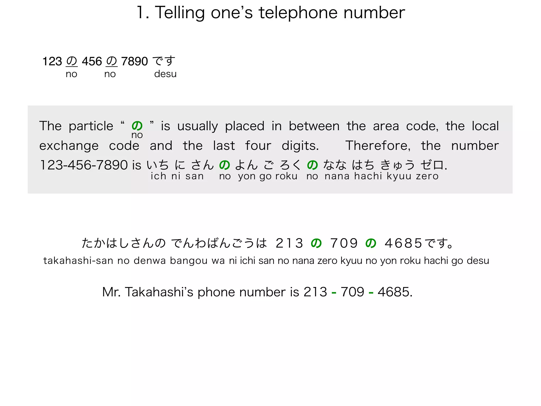 Telling and Asking Phone numbers | PPT
