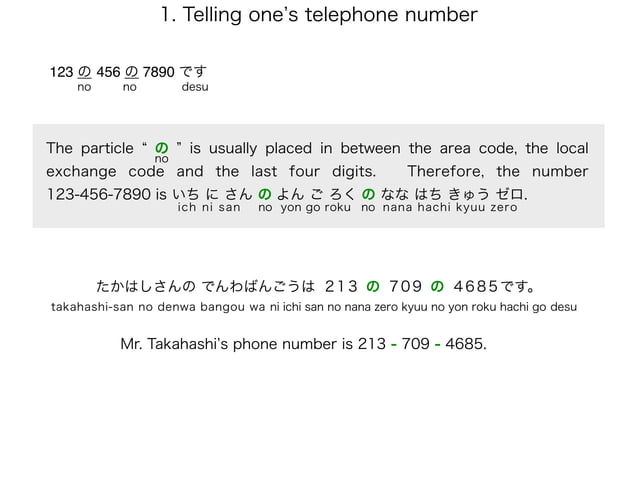 Telling and Asking Phone numbers | PPT