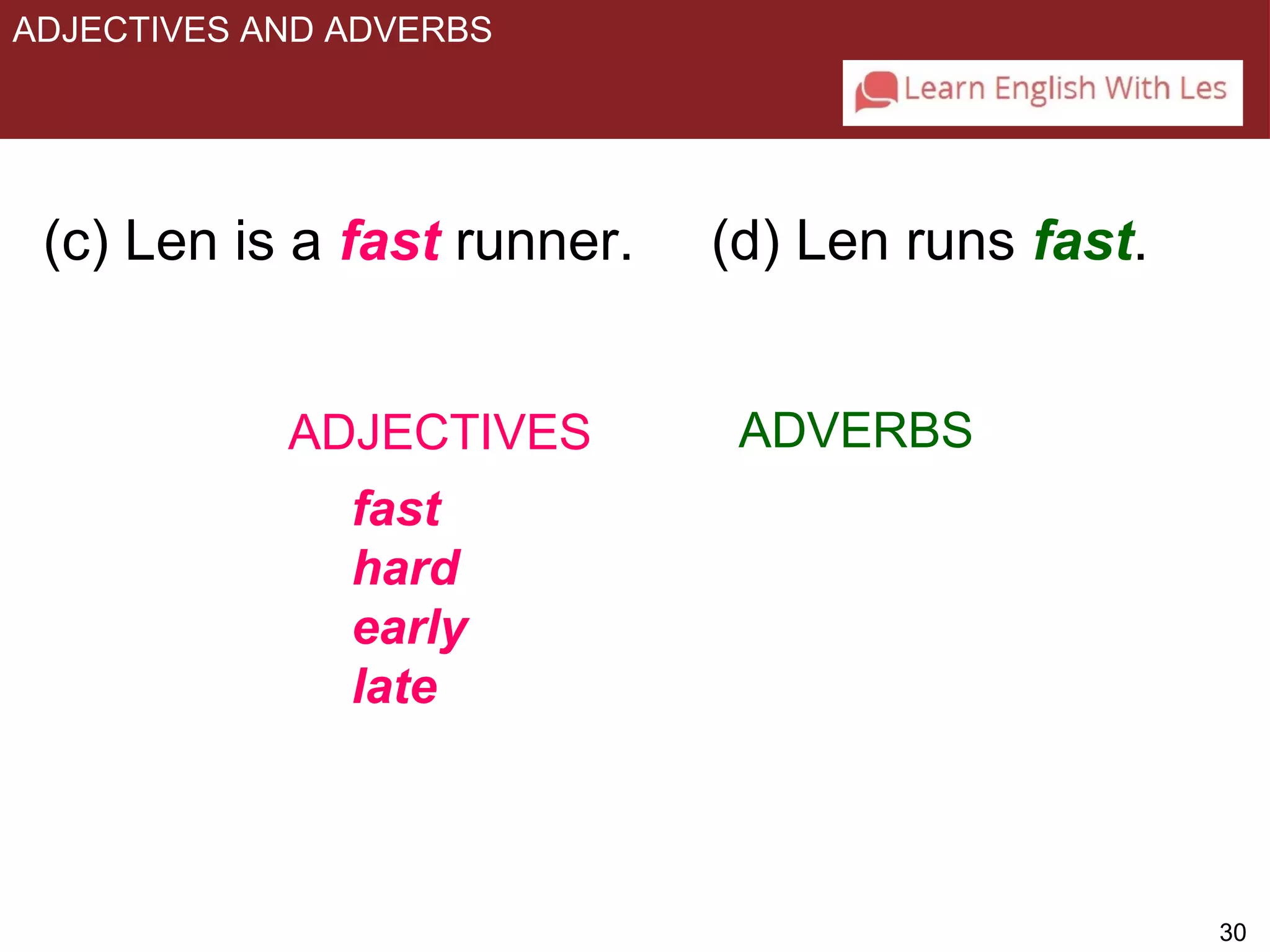 Grammar nouns and modifiers | PPT