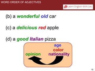 Grammar nouns and modifiers | PPT