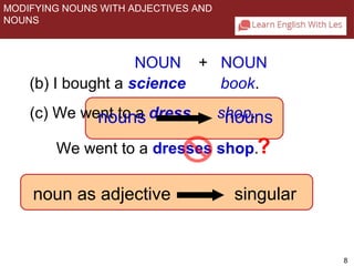 Grammar nouns and modifiers | PPT