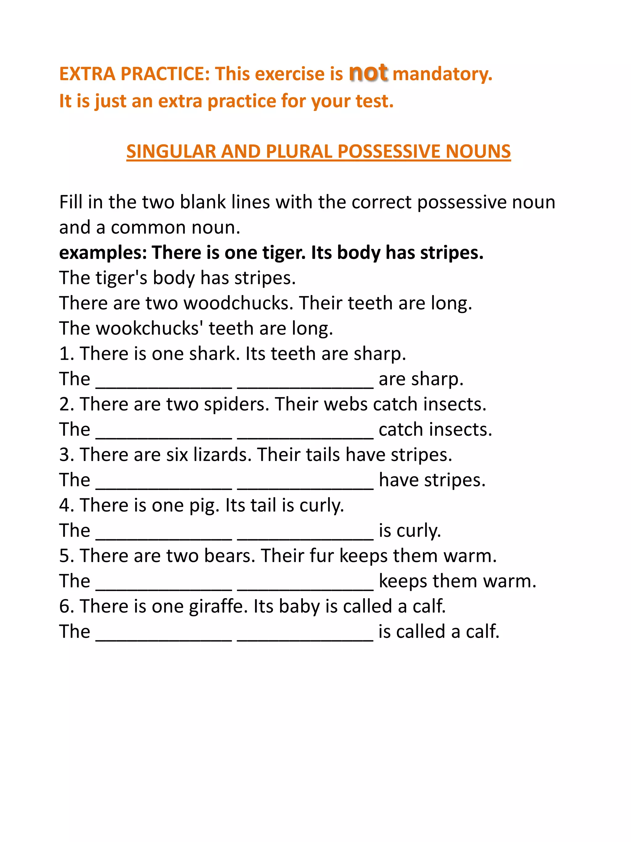 Grammar nouns plural and possessive | PPTX | Reptiles | Pets