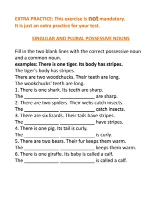 Grammar nouns plural and possessive | PPTX | Reptiles | Pets