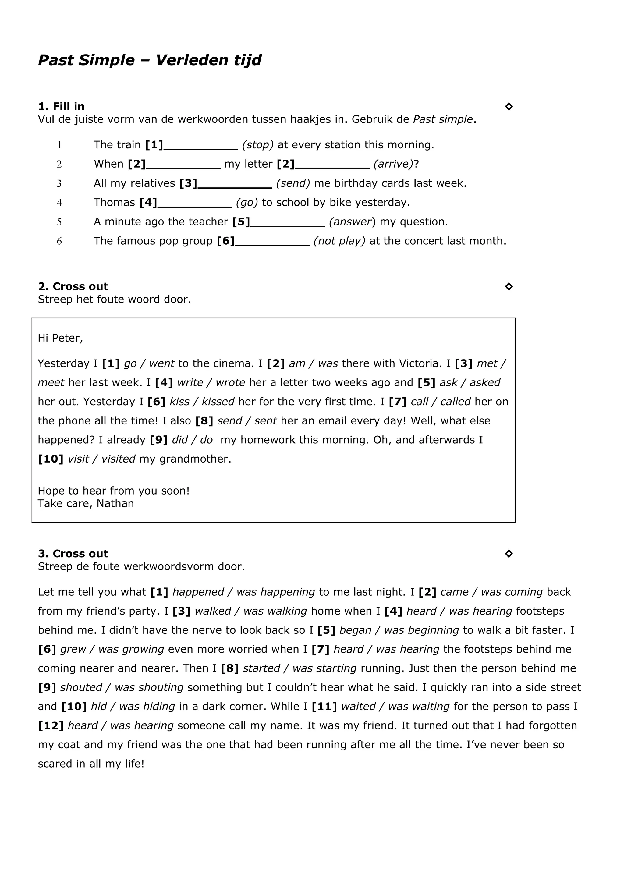 Grammar oefeningen past simple 2532012 | DOC