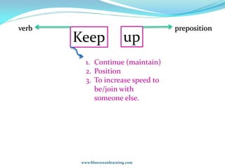 Grammar ~ Phrasal Verbs ~ Keep Up | PDF | Resume Writing and Advice ...