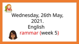 GRAMMAR POSSESSIVE ADJECTIVES WEEK 5 CLASS 1 OVERCOMERS TERM.pptx